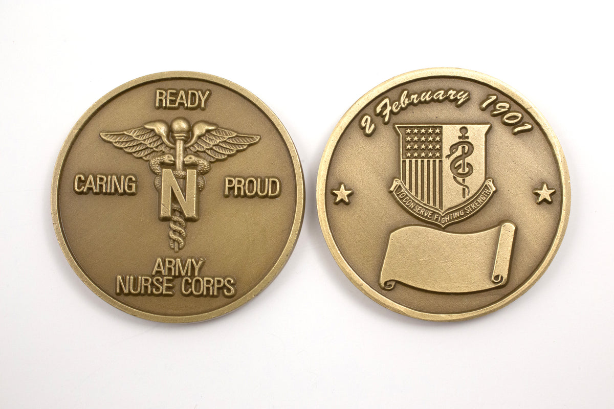Nurse Brass Coin – AMEDD GIFT SHOP