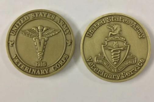 Veterinary Brass Coin – AMEDD GIFT SHOP